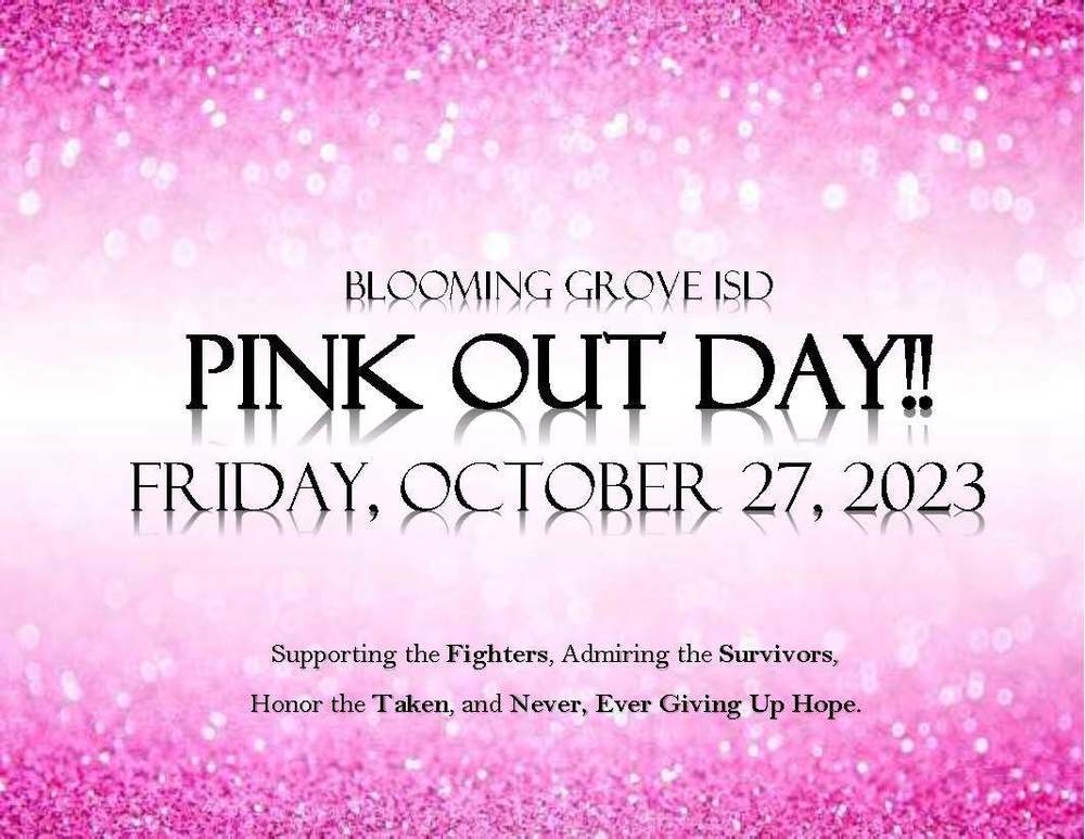 BGISD Pink Out Day! | Blooming Grove Elementary